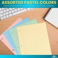 1InTheOffice Colored Filler Paper 8.5x10.5 , Wide Ruled, Lined Loose ...