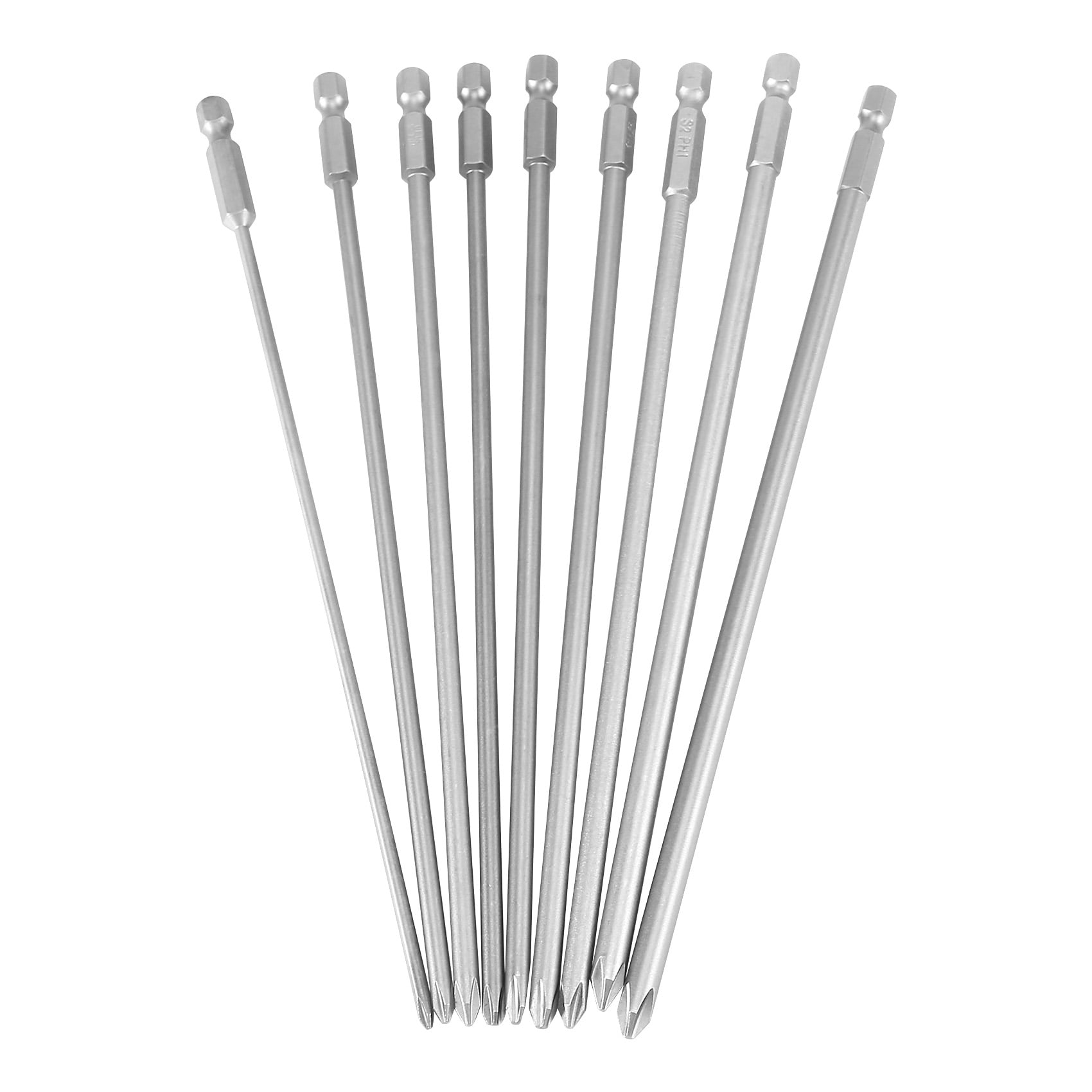 Click here for Unbranded 9pcs 1/4 Inch 200mm Ph1 Ph2 Phillips Mag... prices