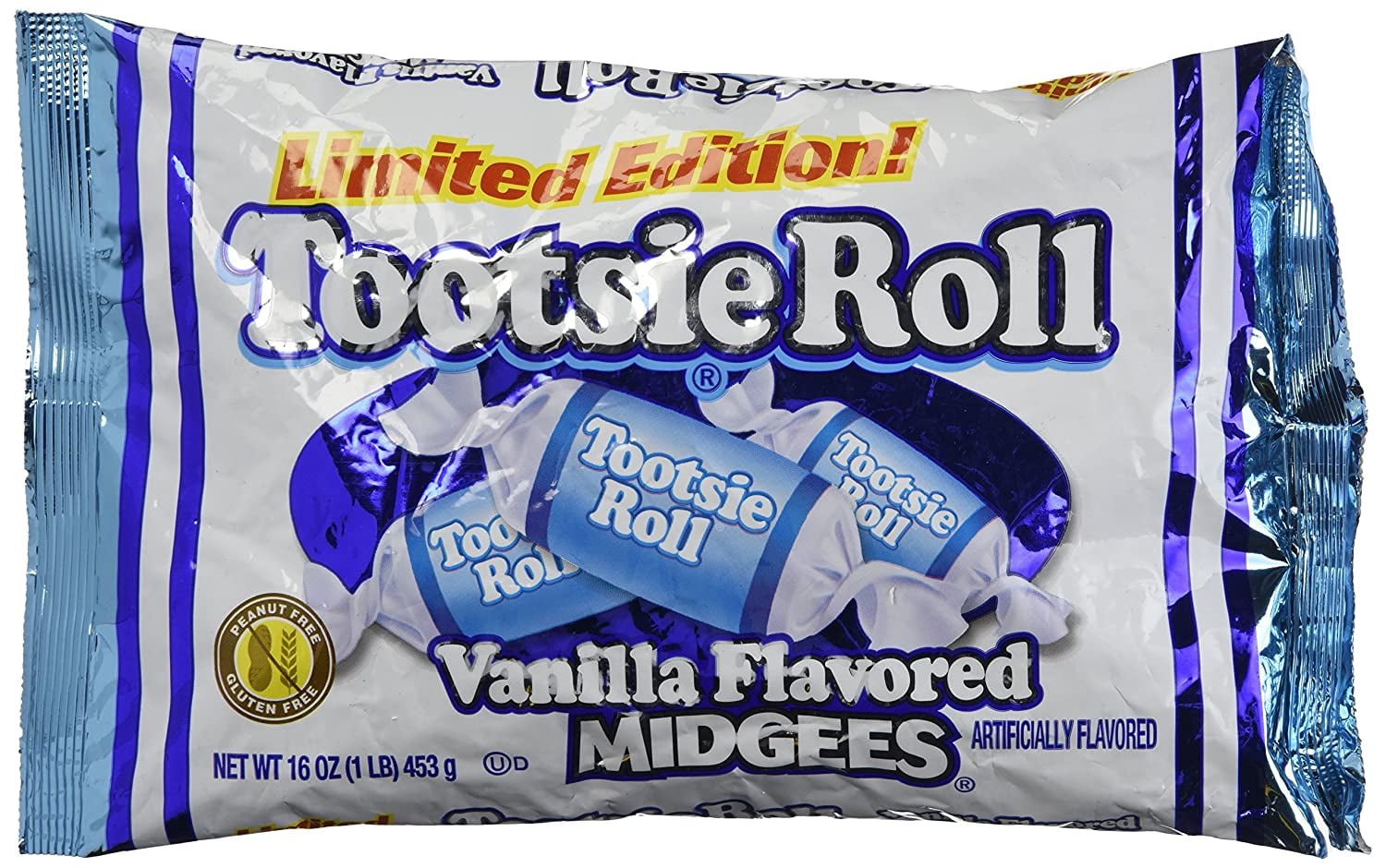 Vanilla Tootsie Roll Midgees Limited Edition 16 Oz by Tootsie Roll ...