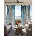 Abstract Rain Blackout Curtains for Bedroom Living Room, Modern Teal ...