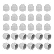 Uxcell Plastic Dome Nut Protection Cap Covers, M5 Nut Cover Black 100 ...