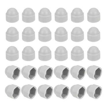 Uxcell Plastic Dome Nut Protection Cap Covers, M5 Nut Cover Black 100 ...