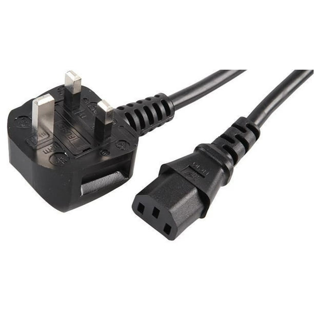 PRO ELEC - 2.5m UK Plug to IEC C13 Socket Mains Lead, 10A Black ...