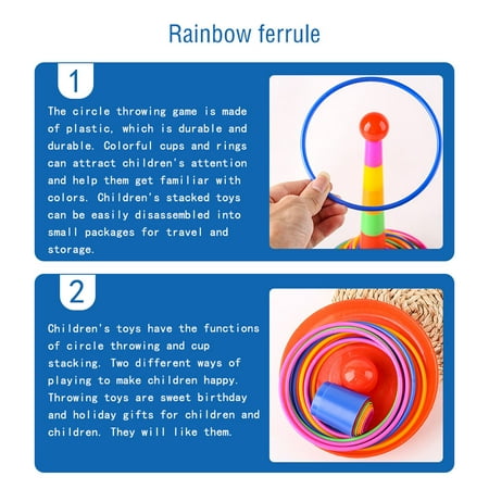 Children Throw Circle Game Indoor Outdoor Ferrule Rings Toy Parent ...
