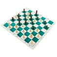 International Chess Set Chess Pieces with PU Checkerboard Parties Chess ...