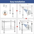 YSSOA Heavy Duty Shelving Unit, Wire Metal Stackable Storage, 1-Tier ...