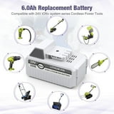 24V Replacement Battery for Snow Joe 24V Tools, 6.0Ah Large Capacity ...