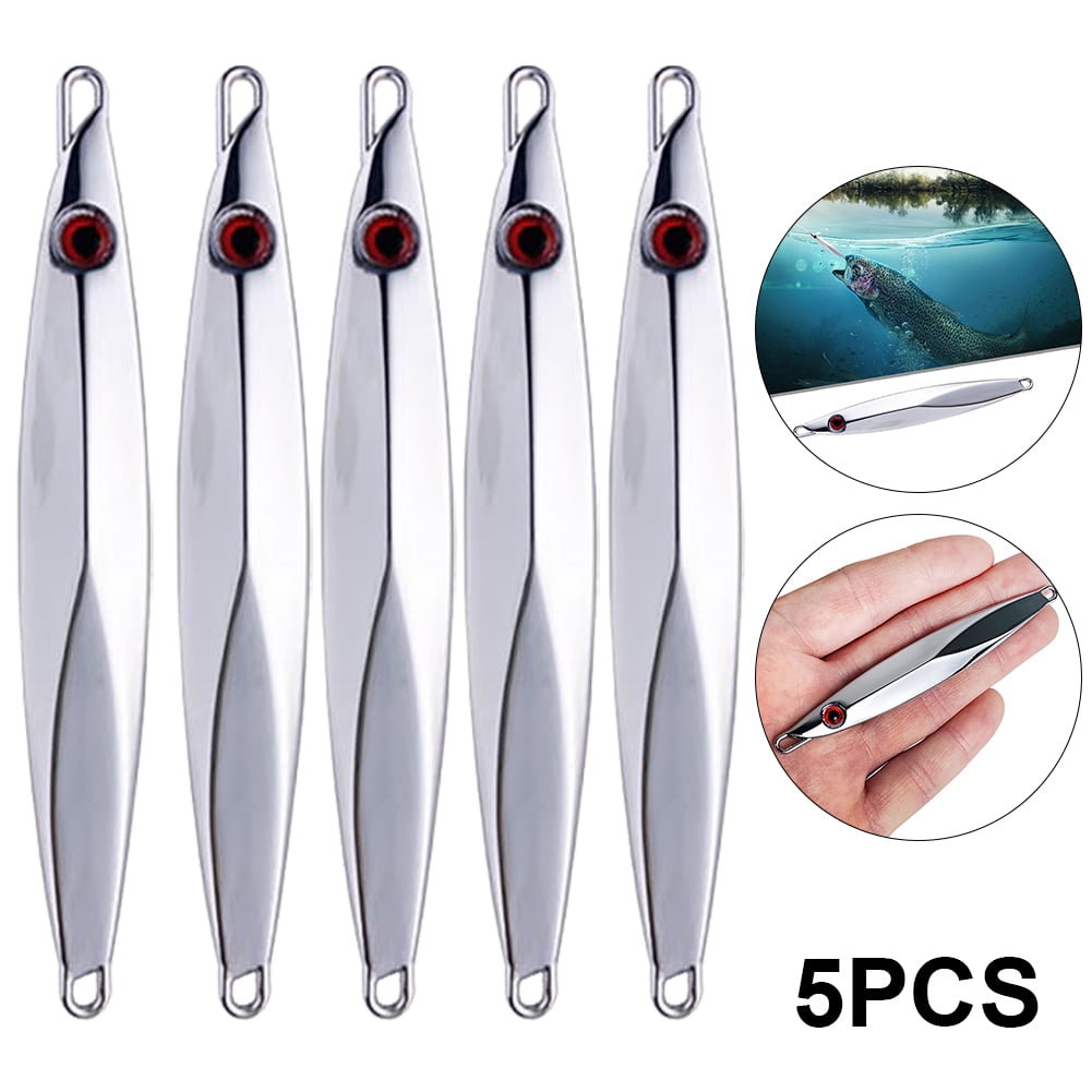 DQrwqpou 5 uds 20g-120g cebo Artificial anticorrosión señuelos Jigging rápido salada (100g ...