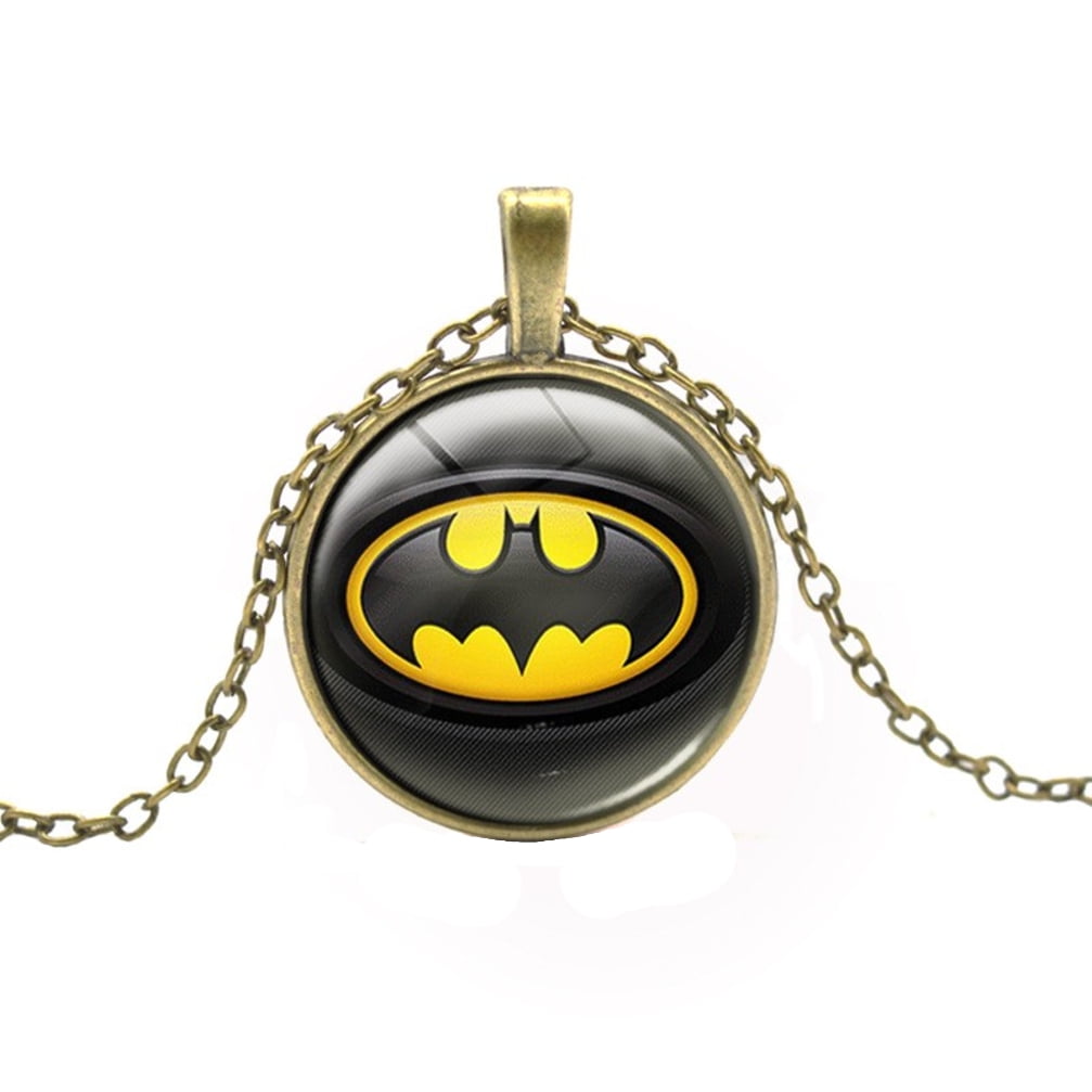 Batman Necklace Pendant Anti-Tarnish Resistant Carbon Glass Batman ...