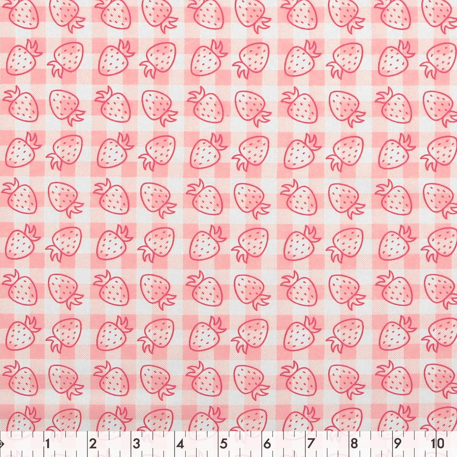 Click here for Fabric Creations Pink Gingham With Red Strawberrie... prices
