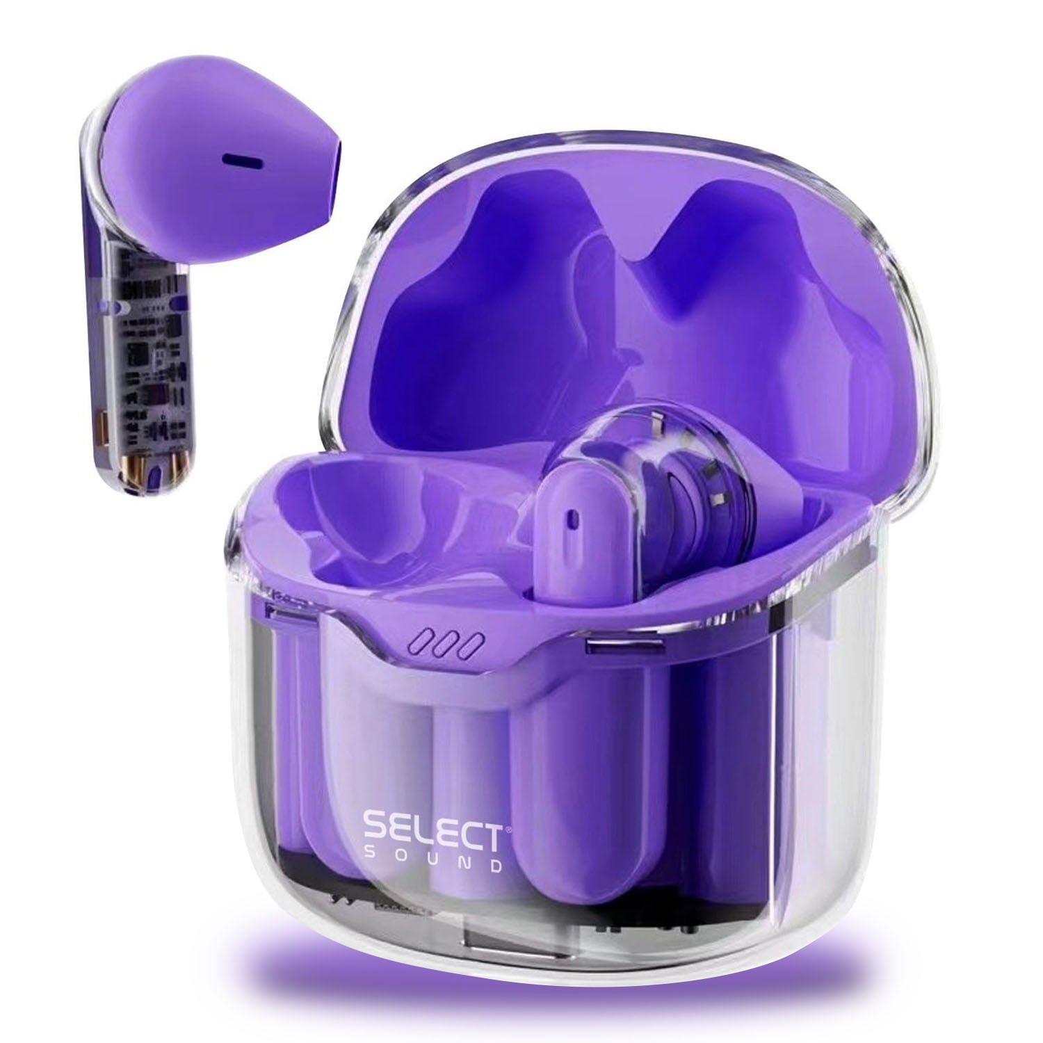 Audífonos Inalámbricos Bluetooth Select Sound BTH040 Crystal Morado ...