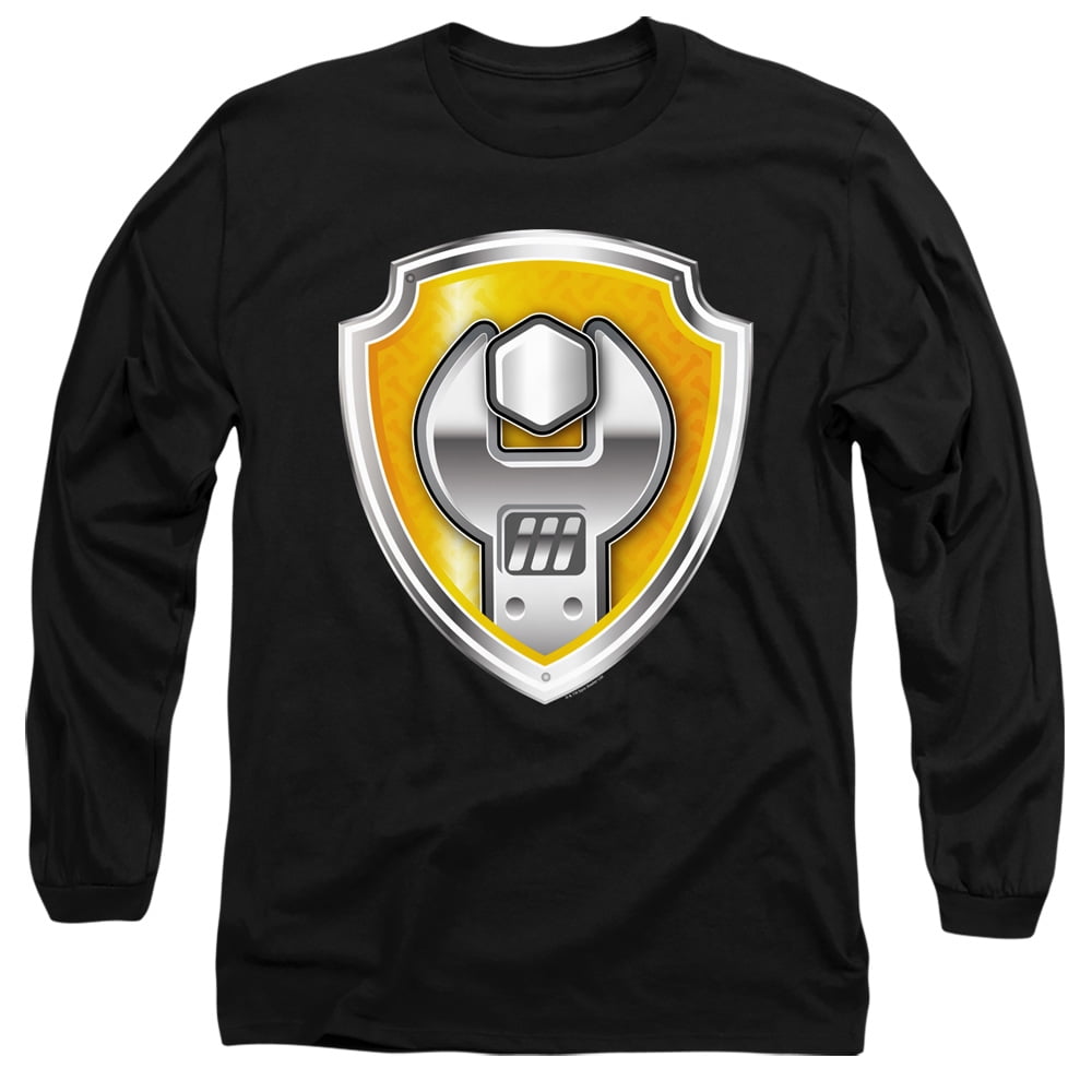 Paw Patrol Rubble Badge Unisex Adult Long-Sleeve T Shirt - Walmart.com