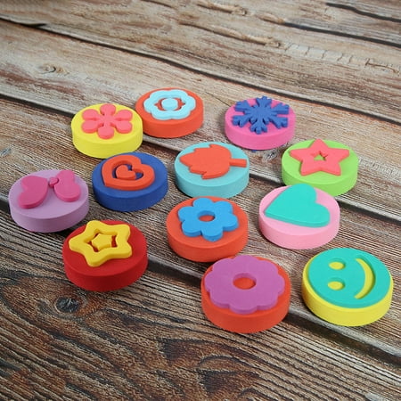 12 pcs Sponges Graffiti Tools Stamp Toy Stamper Painting Pattern ...