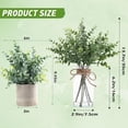 Eucalyptus Stems in Glass Vase with Faux Water, 14" Fake Plants for ...