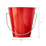 Red Tin Pail with Handle, 4.6", by Way To Celebrate - Walmart.com