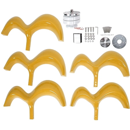 Vertical Axis Wind Turbine Kit, DT?HL?600W 5 Blade Gourd Shape Flange ...