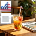 4th of July Straws Sleeves – Patriotic Red Blue Dwarf Design Straw ...