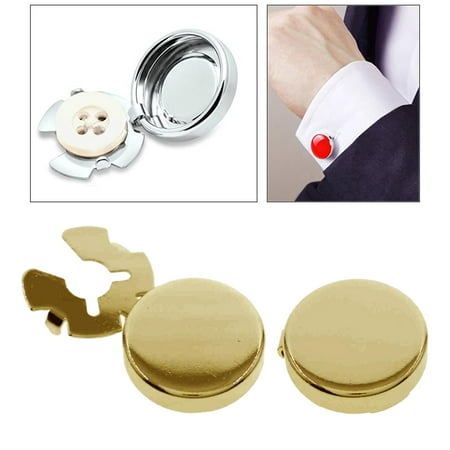 2 Pcs Brass s for Men Covers for Formal Shirts Button Covers | Walmart ...