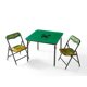 Minecraft 3 Piece Square Metal Folding Table And Chair Set, Green, 24 ...
