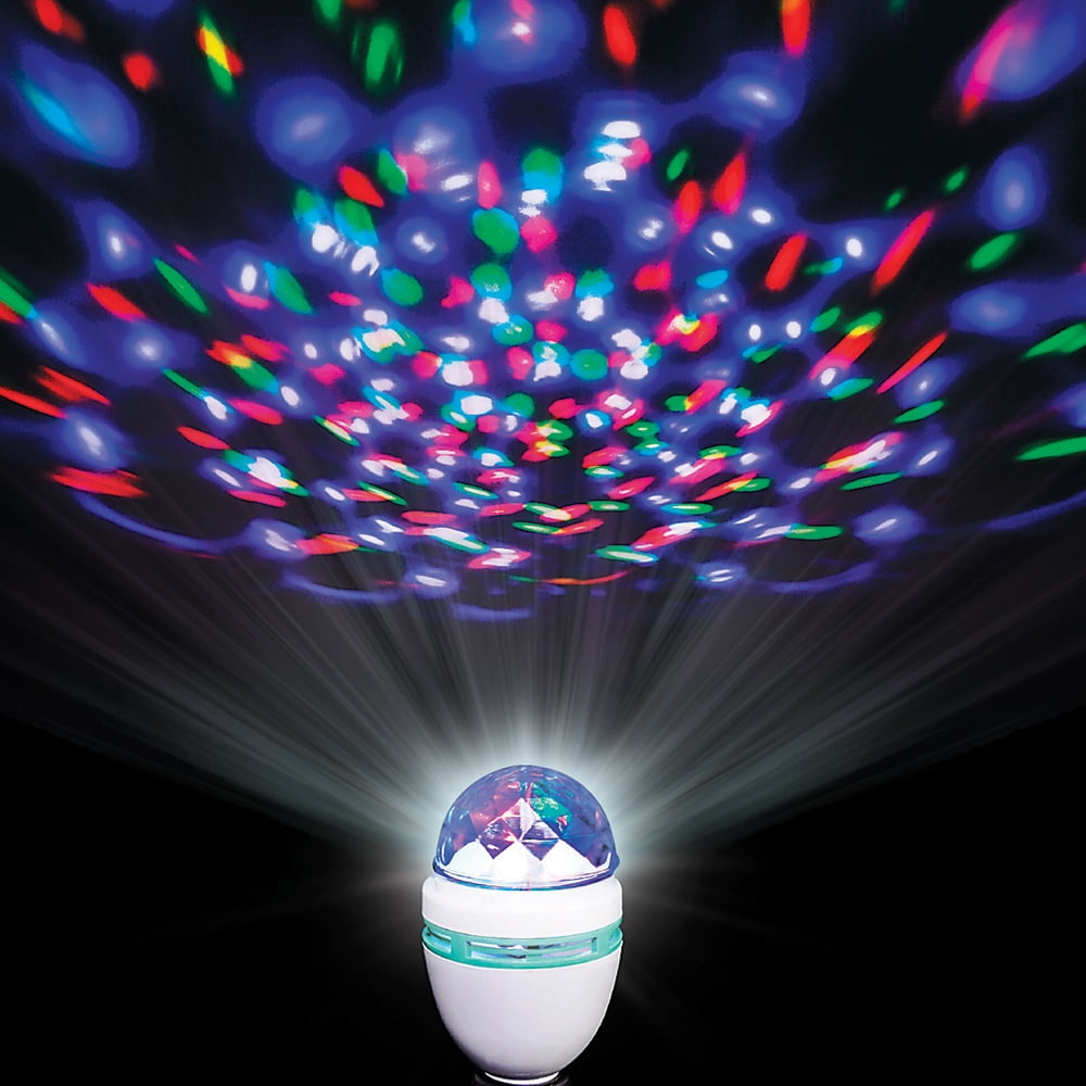 Rinco Rotating Disco Dancing Light 6" Light Bulb, Red Green Blue ...