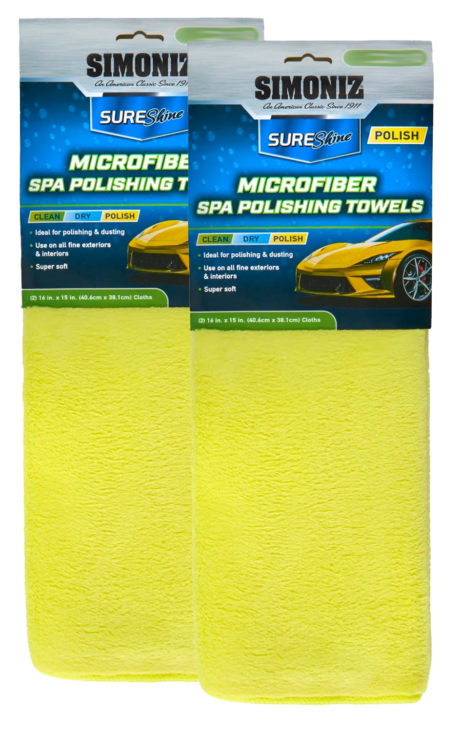 Simoniz Spa Polishing Towel - Premium Microfiber Car Cleaning Cloth ...