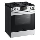 LG Kitchen Appliance: 5.8 Cu. Ft. Front Control Stainless Steel Slide ...