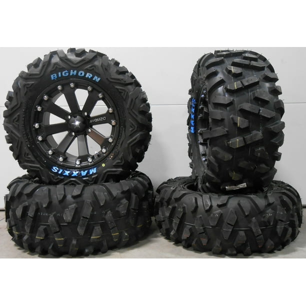 MSA Black Kore 14" UTV Wheels 26" BigHorn Tires Kawasaki Teryx Mule ...