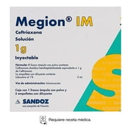 Amcef Ceftriaxona 1 g I.M. solución inyectable 3.5 ml | Walmart en línea