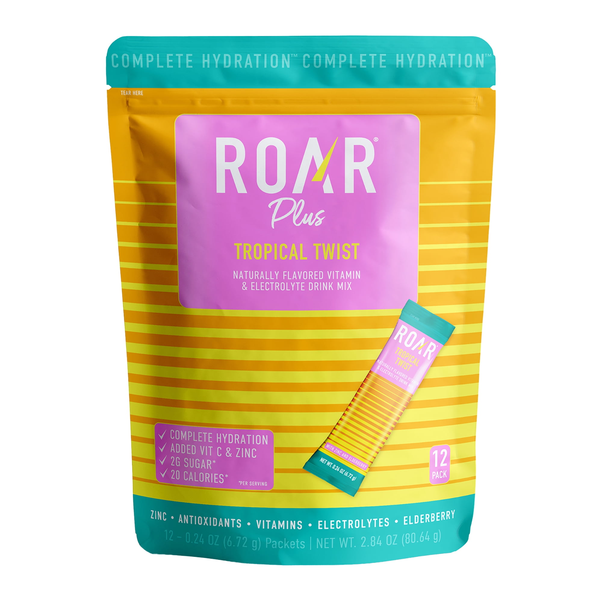 Roar Complete Hydration Powder Plus - Giro Tropical - 12 X 7.20 g ...