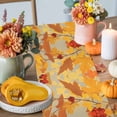 Autumn Owl Couple on Branch Table Runner 13x48in Non-Slip Cotton Linen ...