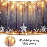 5 x 3 ft Christmas Backdrop Retro Rustic Shiny Lights Fade Stars ...