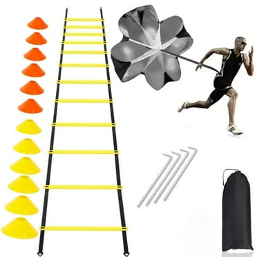 Yes4All Agility Ladder 12 Rungs Orange + Agility 12 Cones Orange ...