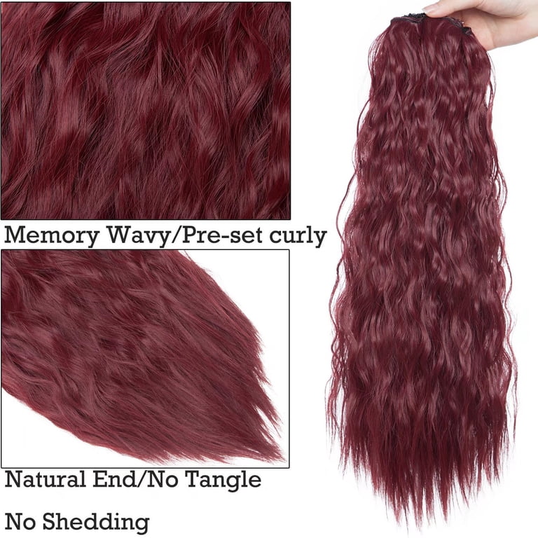 Red Long Thick Hair Women