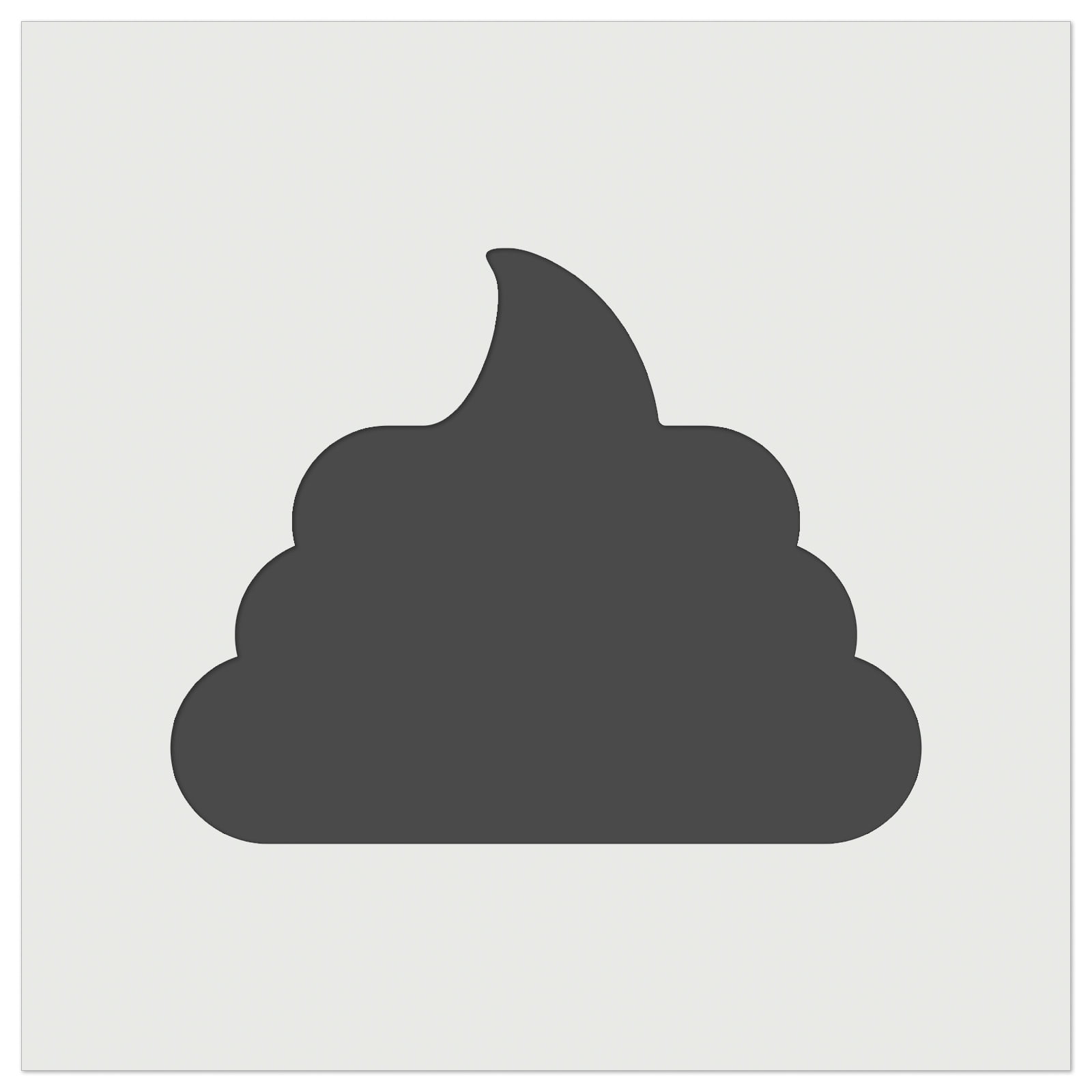 Poop Symbol Emoticon Solid DIY Cookie Wall Craft Stencil - 5.5 Inch ...