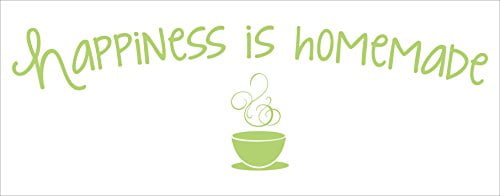 Happiness is Homemade Quote for the Kitchen Vinyl Wall Décor Stickers ...