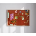 Abstract Red Interior Studio Wall Art Print, Modernist Museum Style ...