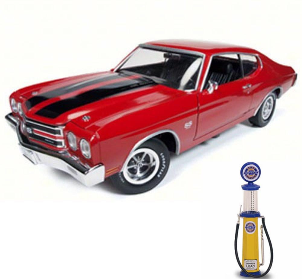 Chevy Diecast Car & Gas Pump Package - 1970 Chevy Chevelle SS 396, Red ...