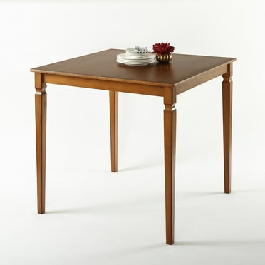 36" x 36" Solid Wood Dining Table in Pecan - Walmart.com