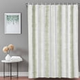 Abstract Sage Green Stripes Shower Curtain Set with Hooks, Rustic ...