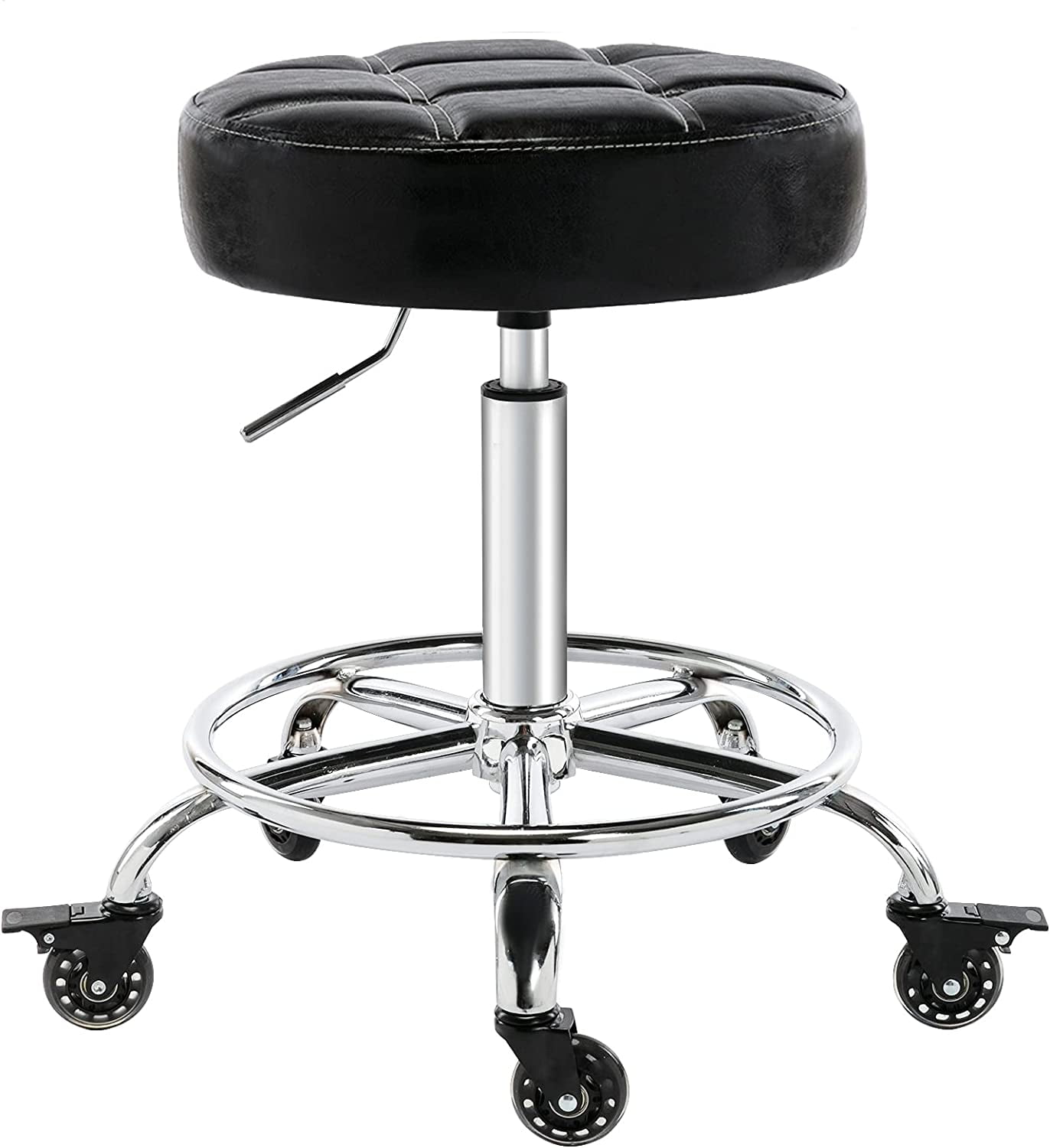ZXNYH Lockable Rolling Stool Adjustable Swivel Stool with Noiseless ...
