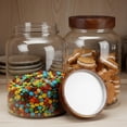 4 Pcs 66 FL OZ (1950ml) Plastic Storage Jars with Airtight Wooden Lid ...