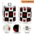 Checkerboard Pattern with Red Black Hearts Valentine Translucent ...