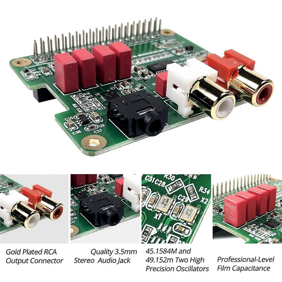 Rpi HiFi DAC Hat for Raspberry Pi for Raspberry Pi Zero, Zero W, 3B, 3B ...