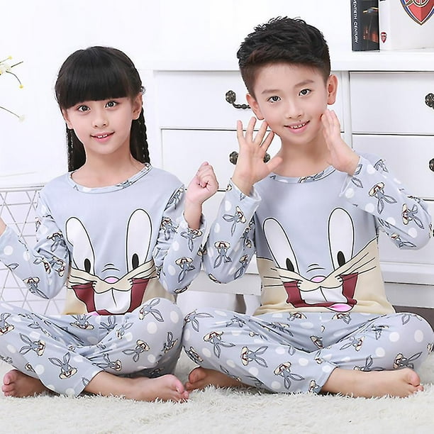 Cartoon Pyjamas Set Kids Girl Boy Long Pajamas Pjs Sleepwear Nightwear ...