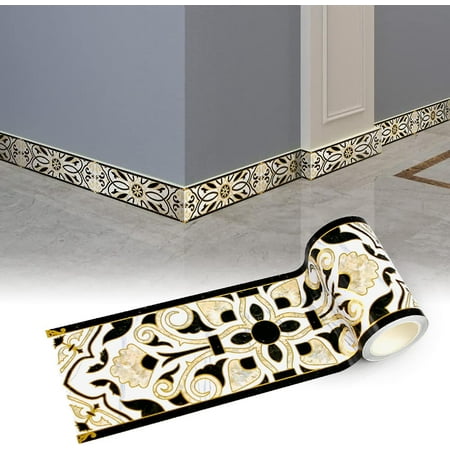 HEIBIN Adhesive Wall Border, Waterproof Pvc Decorative Wallpaper Border ...