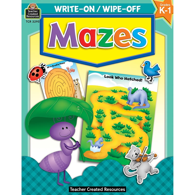 Mazes Write-On Wipe-Off Book, Grade K-1 | Bundle of 2 Each - Walmart.com