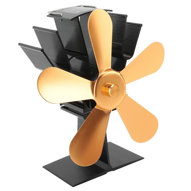 Heat Powered Wood Stove Fan,Low Noise Heat Activated Fan Large Airflow ...