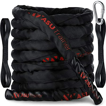 ASU Trainer Poly Dacron Weighted Battle Rope - Indoor/Outdoor Heavy ...