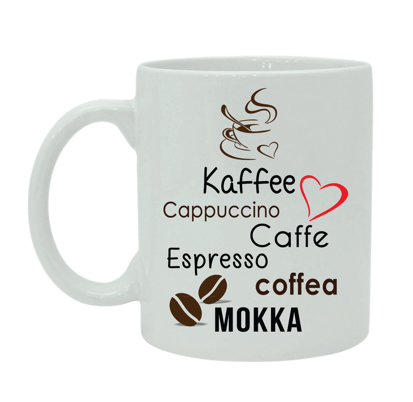 Kaffee Coppuccino Caffe Espresso Coffee a Mokka Funny Quote Coffee Mug ...