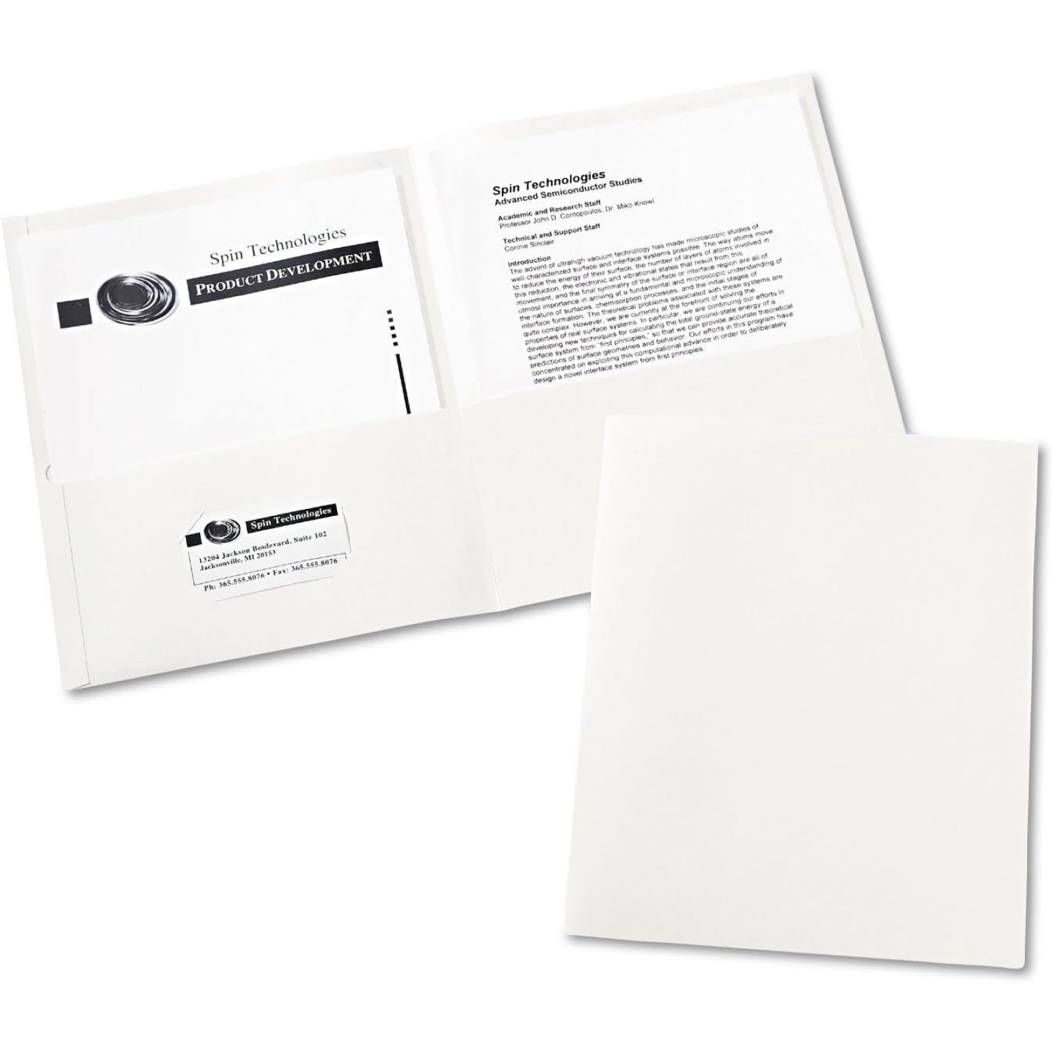 9 x 12 Presentation Folders - White - Pack of 25 | Perfect for Tax ...
